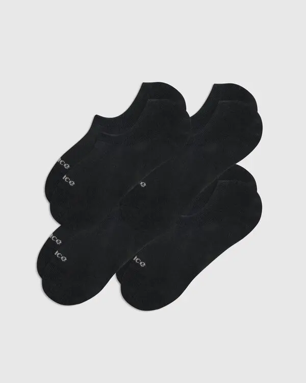 Quince Everyday Lightweight No-show Socks 4-pack - Black