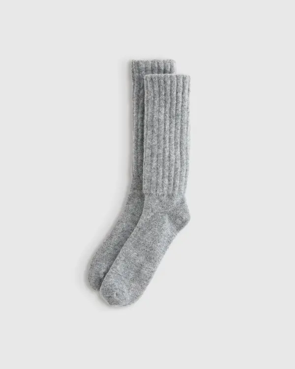 Quince Cashmere Trouser Socks - Heather Grey