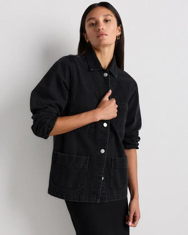 Quince Denim Chore Jacket - Washed Black