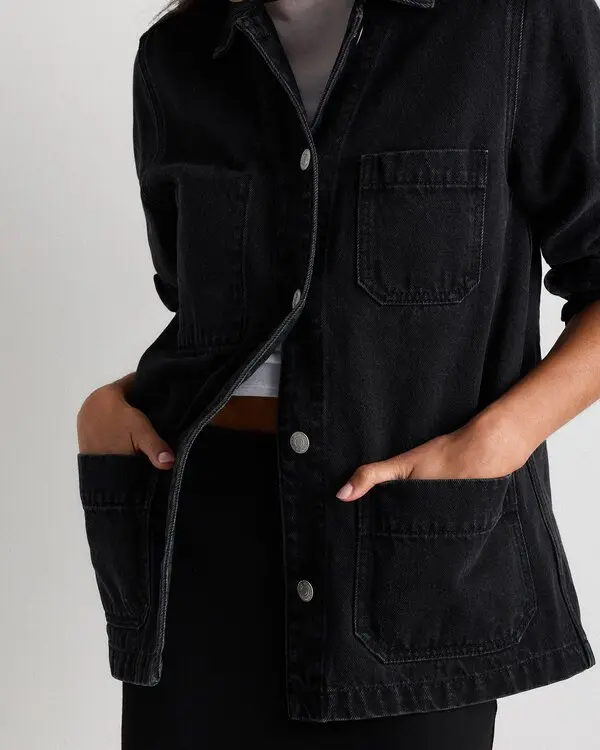 Quince Denim Chore Jacket - Washed Black