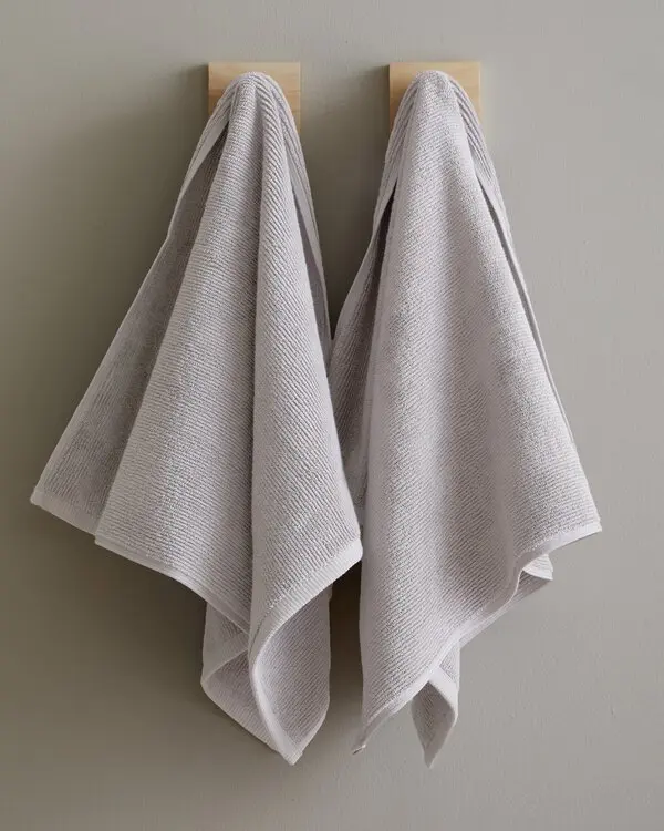 Quince Turkish Ribbed Quick Dry Bath Sheet Bundle - Silver