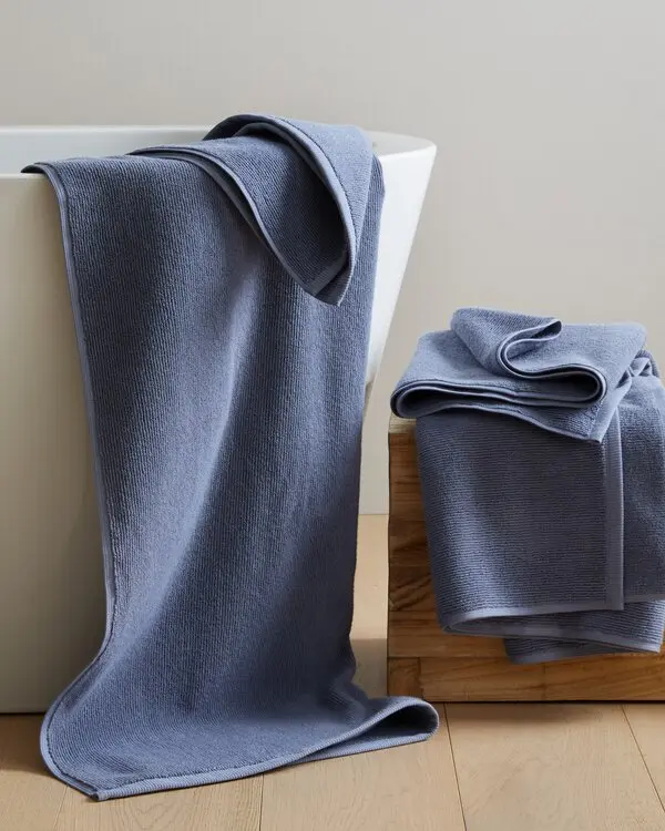 Quince Turkish Ribbed Quick Dry Bath Towel - Mineral