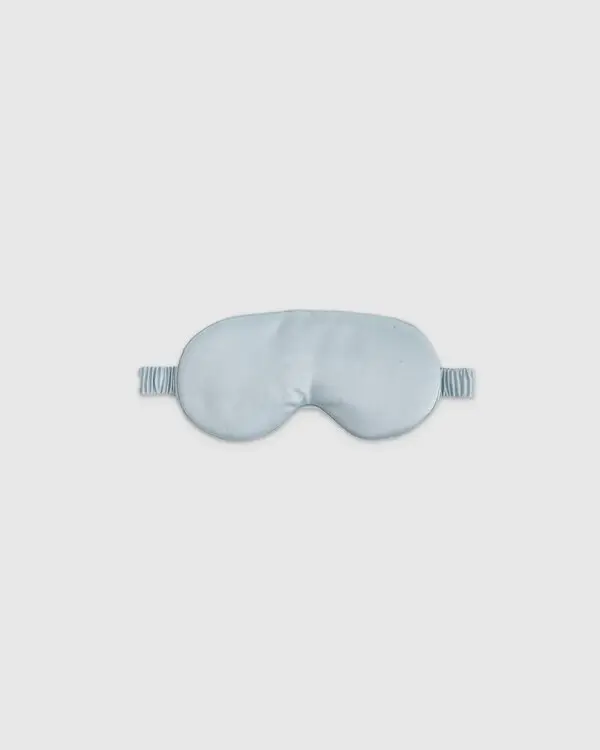 Quince Mulberry Silk Beauty Sleep Mask - Light Blue