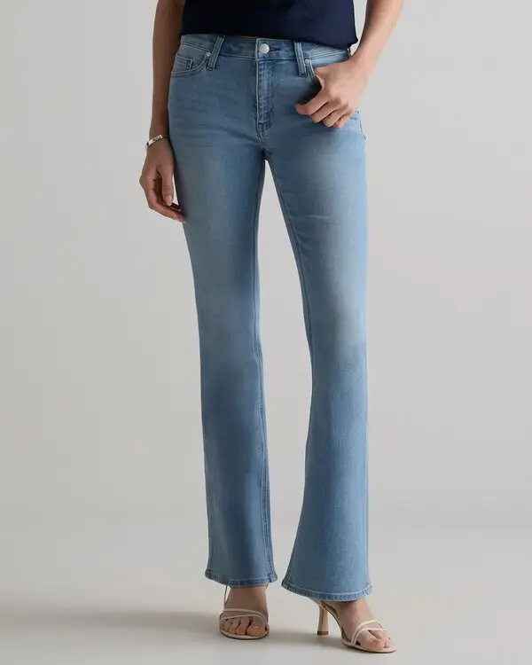 Quince Luna Stretch Flare Jeans - Frosted Blue