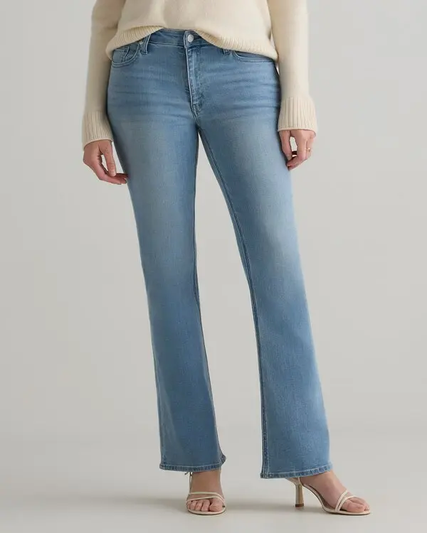 Quince Luna Stretch Flare Jeans - Frosted Blue