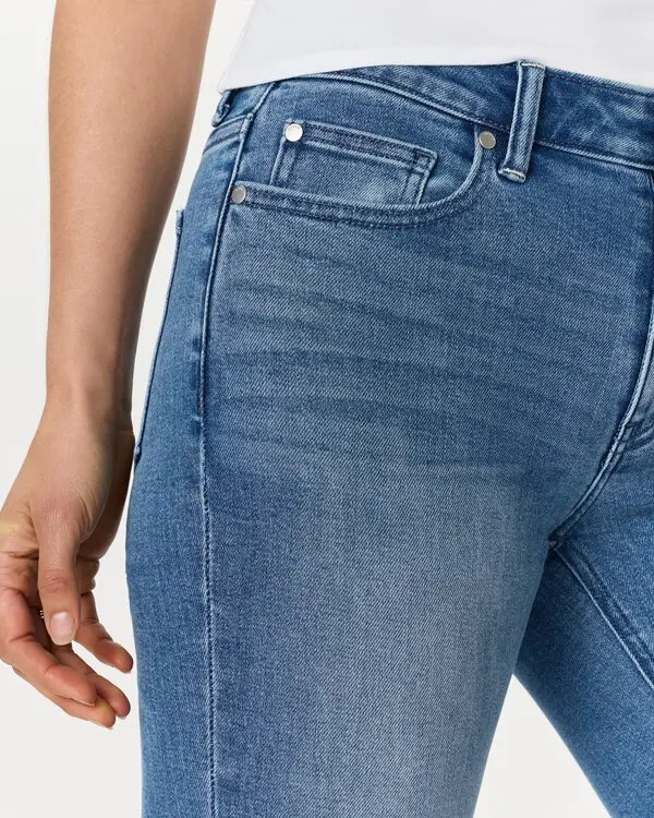 Quince Luna Stretch Flare Jeans - Seaside Blue