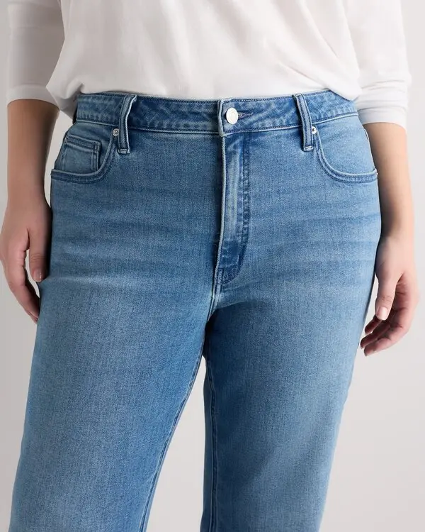 Quince Luna Stretch Flare Jeans - Seaside Blue