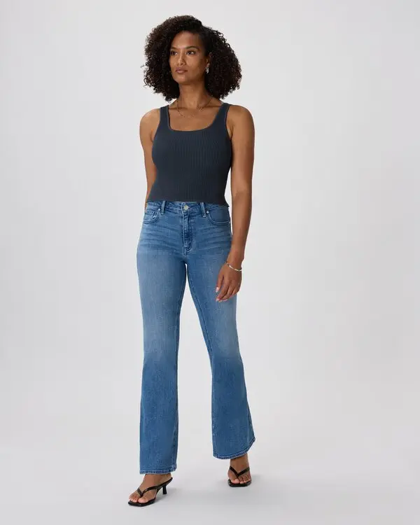 Quince Luna Stretch Flare Jeans - Seaside Blue