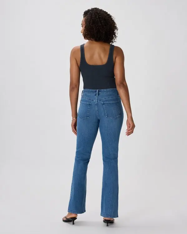 Quince Luna Stretch Flare Jeans - Seaside Blue