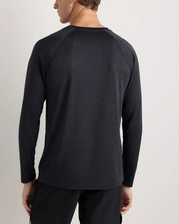 Quince Mesh Performance Training Long Sleeve T-shirt - Heather Black