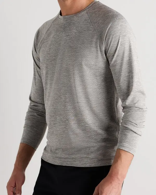 Quince Mesh Performance Training Long Sleeve T-shirt - Heather Grey