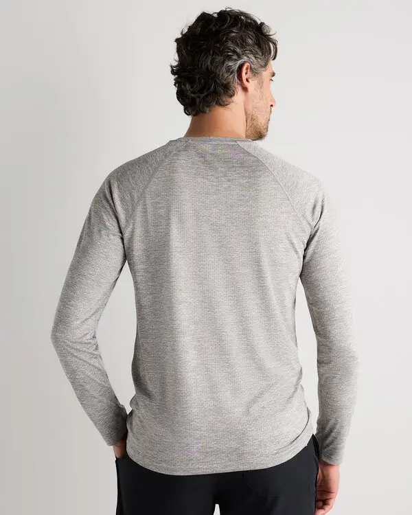 Quince Mesh Performance Training Long Sleeve T-shirt - Heather Grey