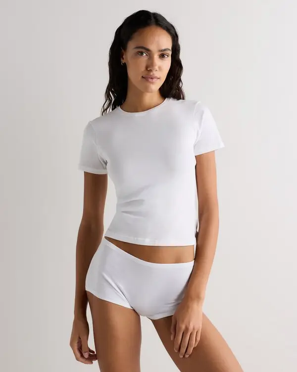 Quince Boyshort - Soft White