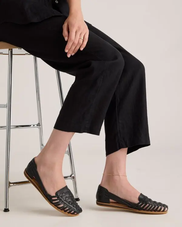 Quince Leather Huarache Flats