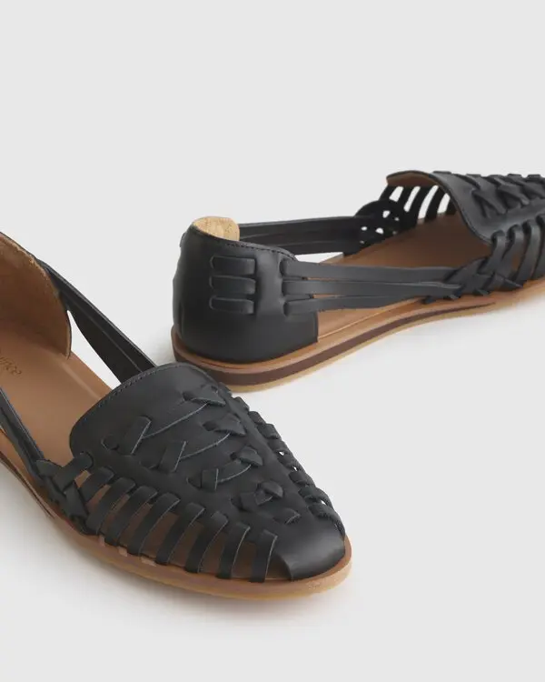 Quince Leather Huarache Flats