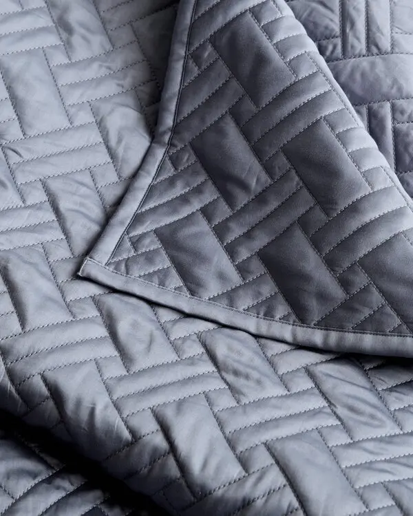 Quince Basketweave Quilt Set - Mineral