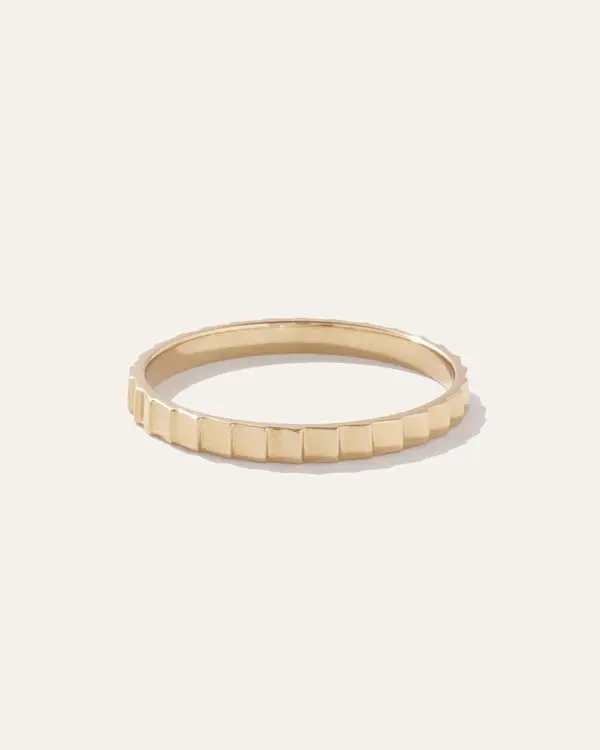 Quince 14k Gold Ridge Band Ring - Yellow Gold