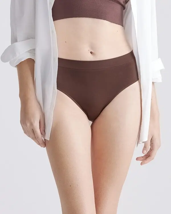 Quince Smoothing Comfort High-waisted Brief - Cocoa