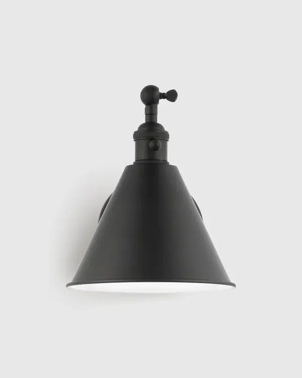 Quince Articulating Single Arm Steel Wall Sconce - Black