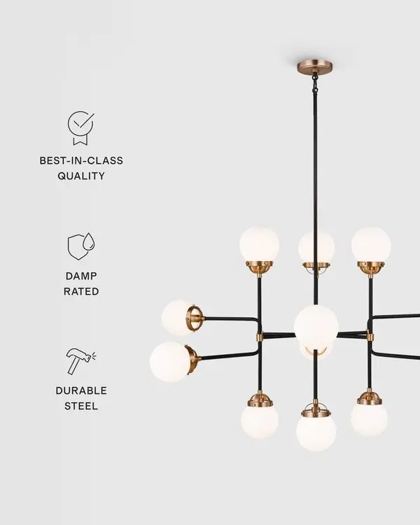 Quince Globe Steel Chandelier