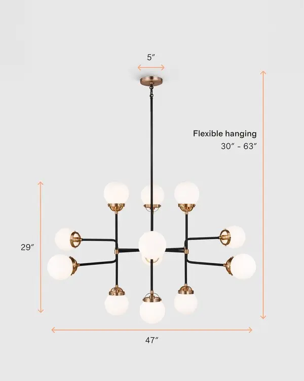 Quince Globe Steel Chandelier