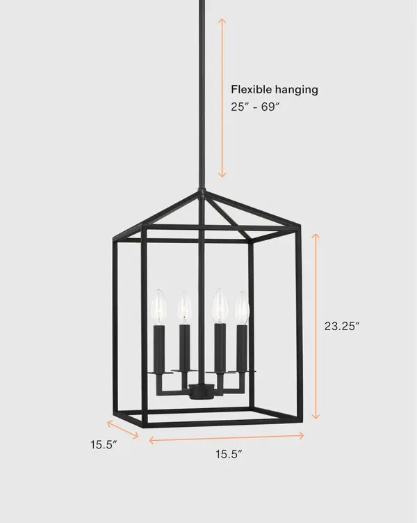 Quince Steel Lantern Pendant Light