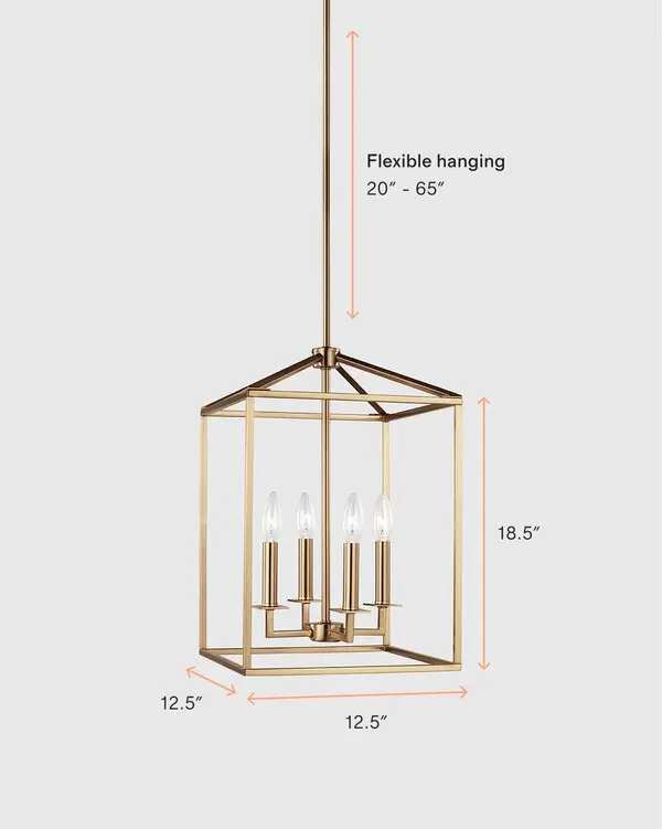 Quince Steel Lantern Pendant Light