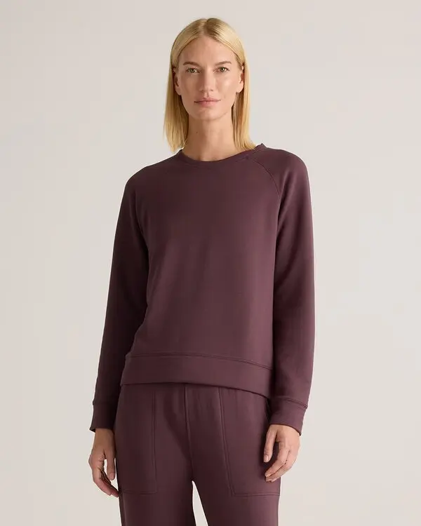 Quince Supersoft Fleece Crew Sweatshirt - Dried Fig