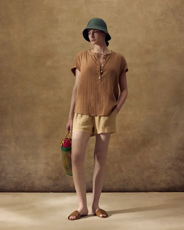 Quince Linen Shorts - Driftwood