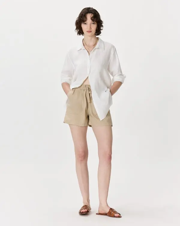 Quince Linen Shorts - Driftwood