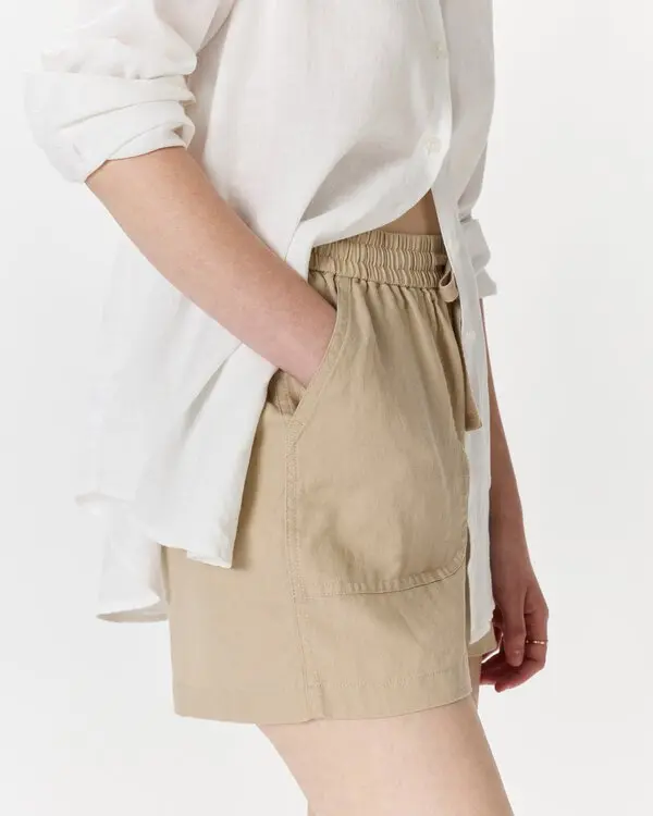 Quince Linen Shorts - Driftwood