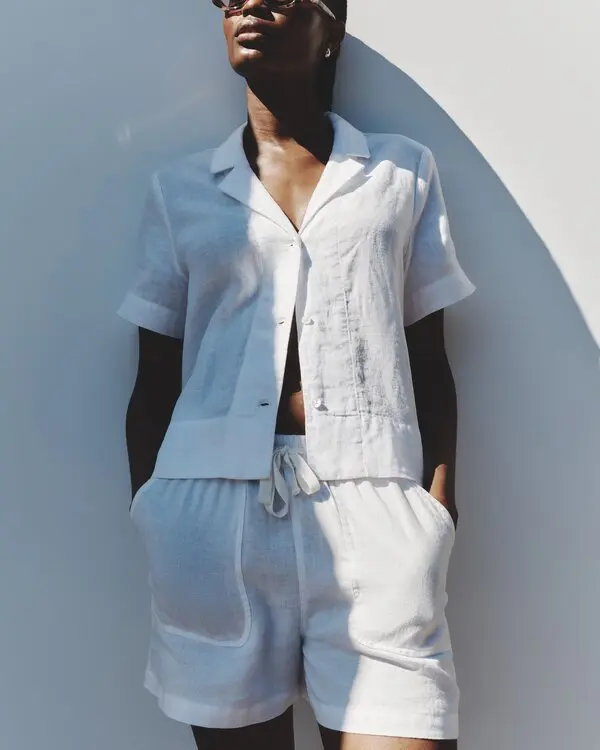 Quince Linen Shorts - White