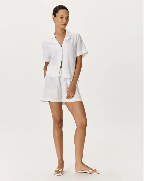 Quince Linen Shorts - White