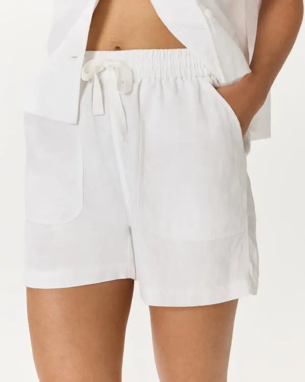 Quince Linen Shorts - White