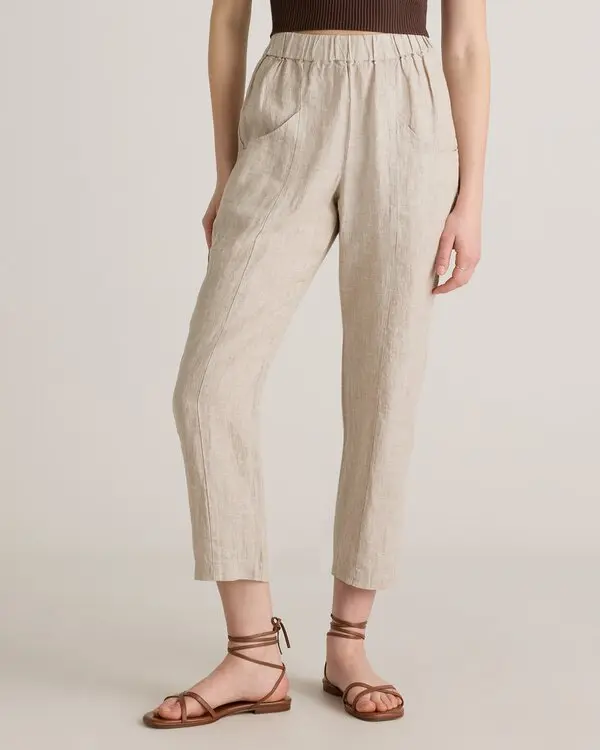Quince European Linen Tapered Pants - Flax