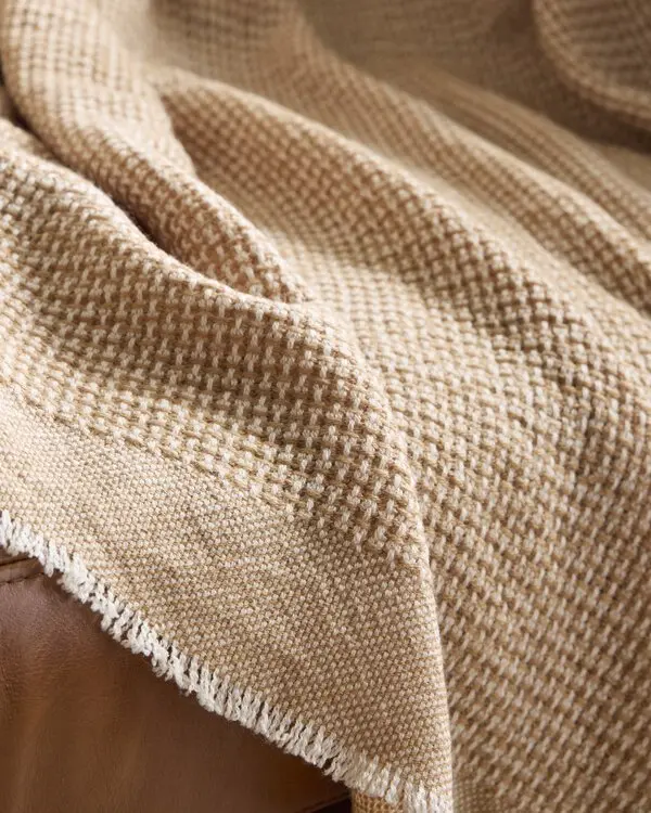 Quince Lightweight Cashmere Wool Patterned Throw