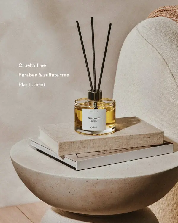 Quince Bergamot Basil Reed Diffuser, Reed Diffuser Oil