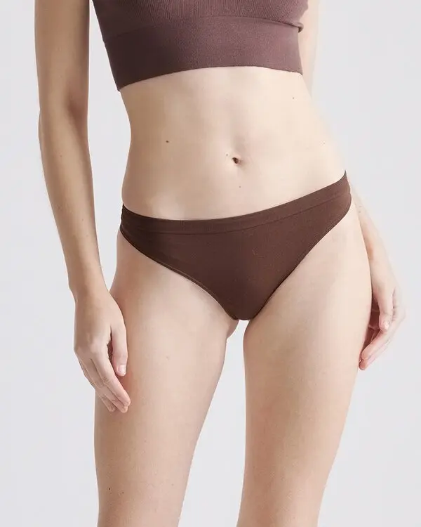 Quince Smoothing Comfort Thong - Cocoa