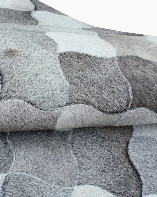 Quince Trellis Hair On Hide Rug - Grey