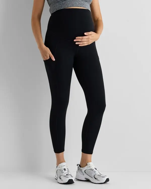 Quince Ultra-form Maternity Pocket Bike Short - Black
