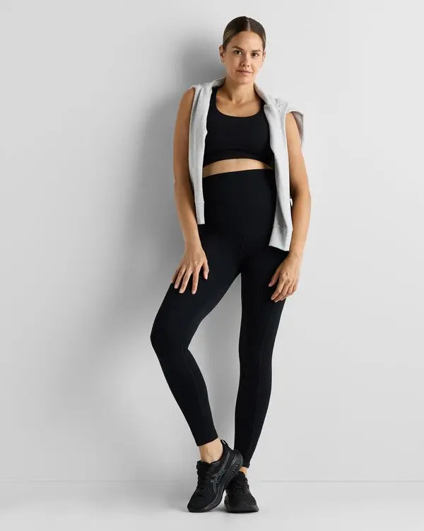 Quince Ultra-form Maternity Pocket Bike Short - Black