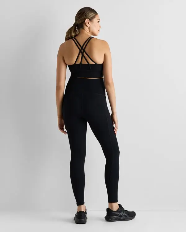 Quince Ultra-form Maternity Pocket Bike Short - Black