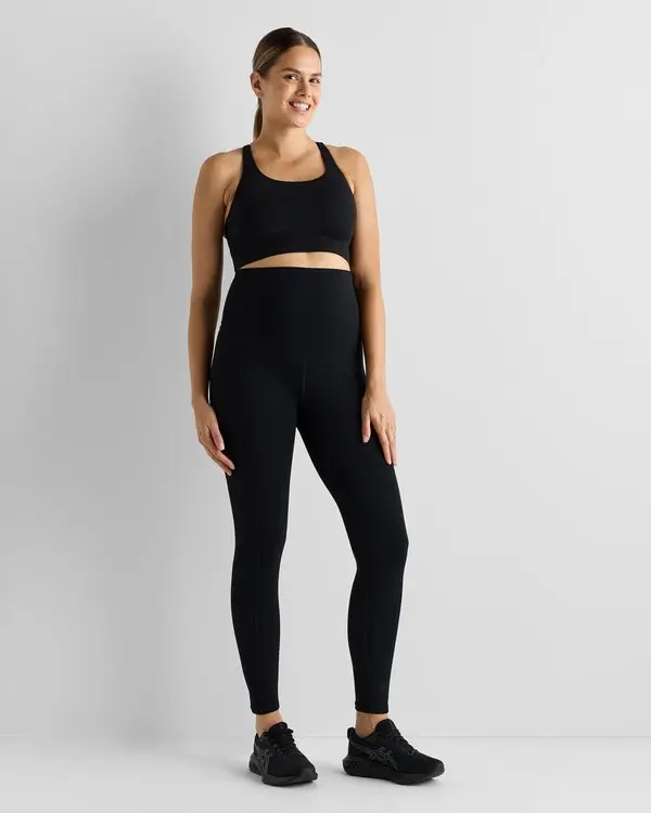 Quince Ultra-form Maternity Pocket Bike Short - Black