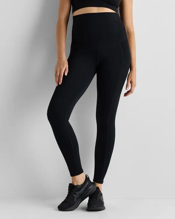 Quince Ultra-form Maternity Pocket Bike Short - Black