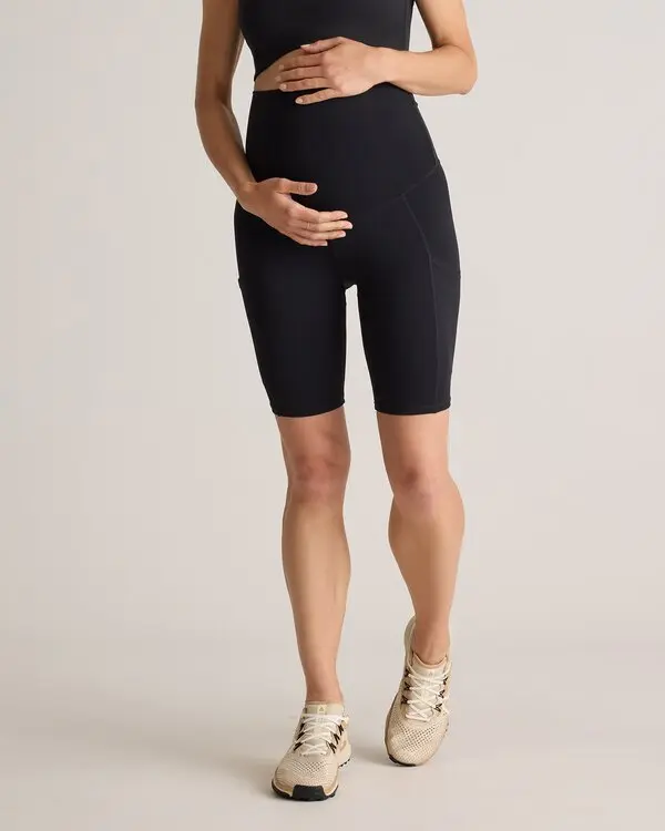 Quince Ultra-form Maternity Pocket Bike Short - Black