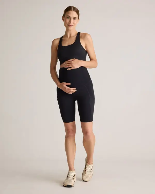 Quince Ultra-form Maternity Pocket Bike Short - Black
