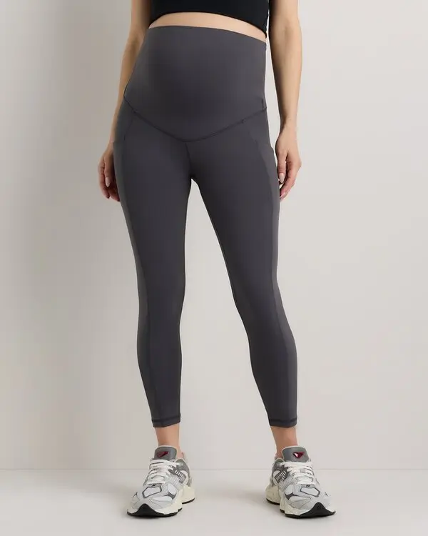 Quince Ultra-form Maternity Pocket Bike Short - Dark Coal