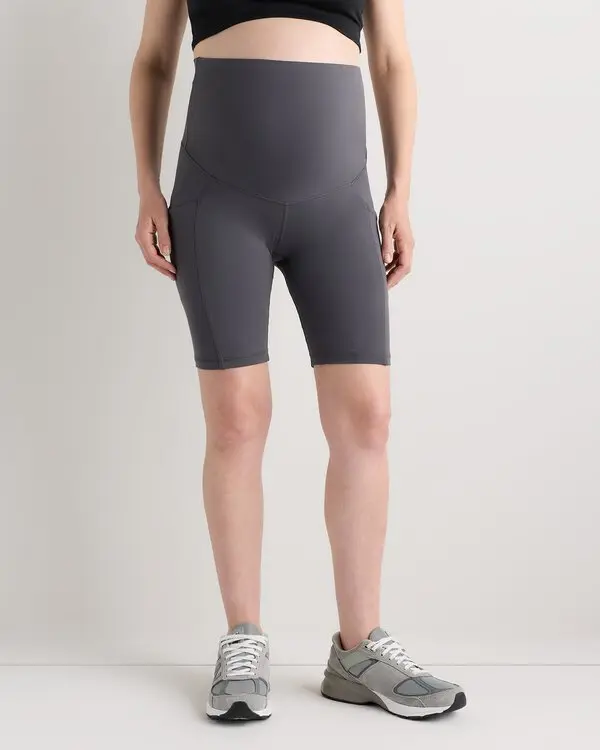 Quince Ultra-form Maternity Pocket Bike Short - Dark Coal