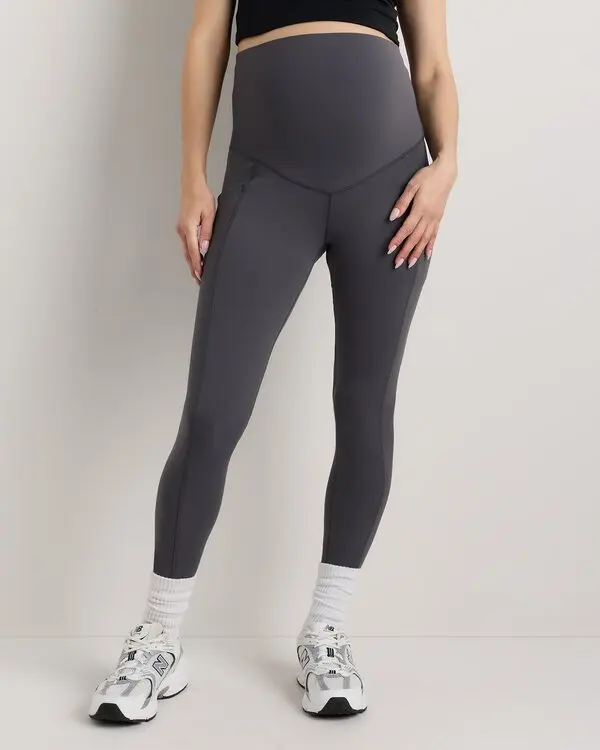 Quince Ultra-form Maternity Pocket Bike Short - Dark Coal
