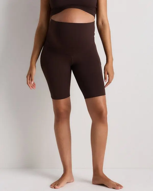 Quince Ultra-form Maternity Pocket Bike Short - Espresso